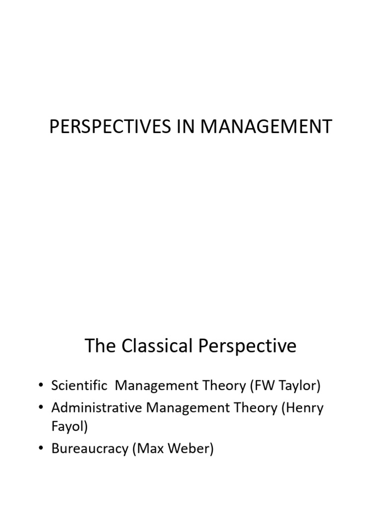 Unit.2 perspectives in management-1 | PDF | System | Quantitative Research
