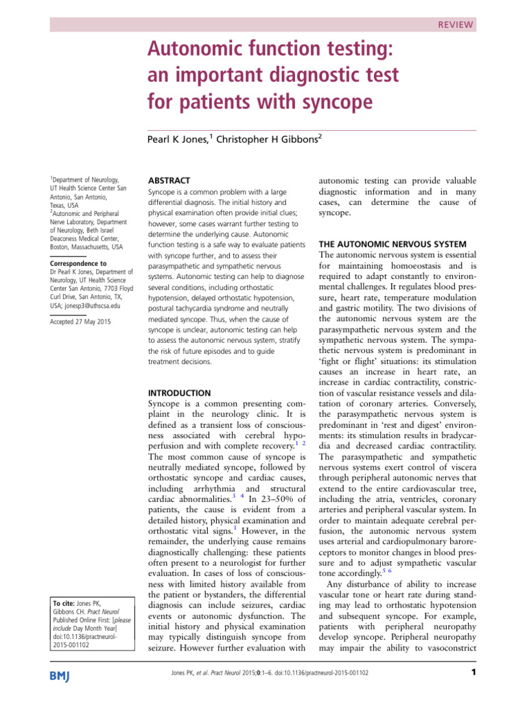 Autonomic Function Testing | PDF | Heart Rate | Heart