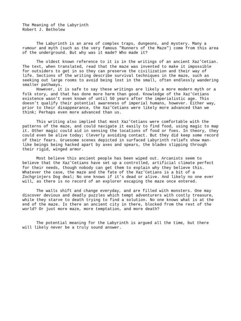 Understanding the Labyrinth's Meaning | PDF | Labyrinth