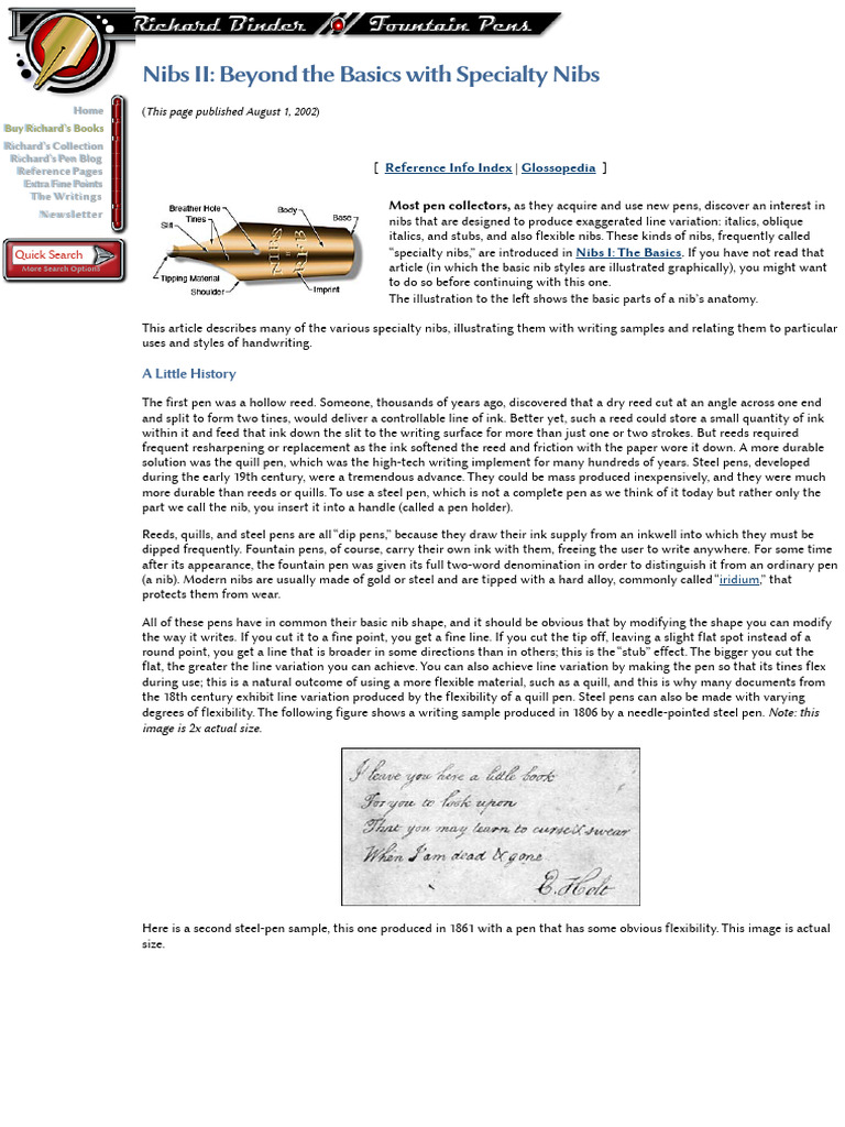 Nibs II - Beyond The Basics With Specialty Nibs | PDF | Writing Implements | Stationery