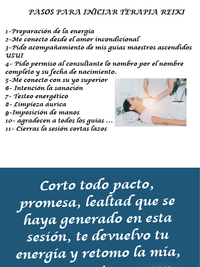 Pasos para una sesión de Reiki a distancia | PDF
