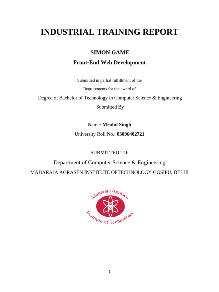 Mridul College Internship Final | PDF | World Wide Web | Internet & Web