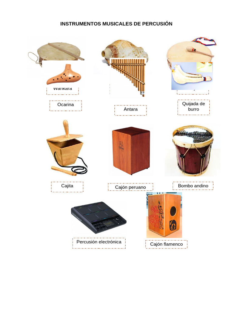 Instrumentos Musicales de Percusión | PDF