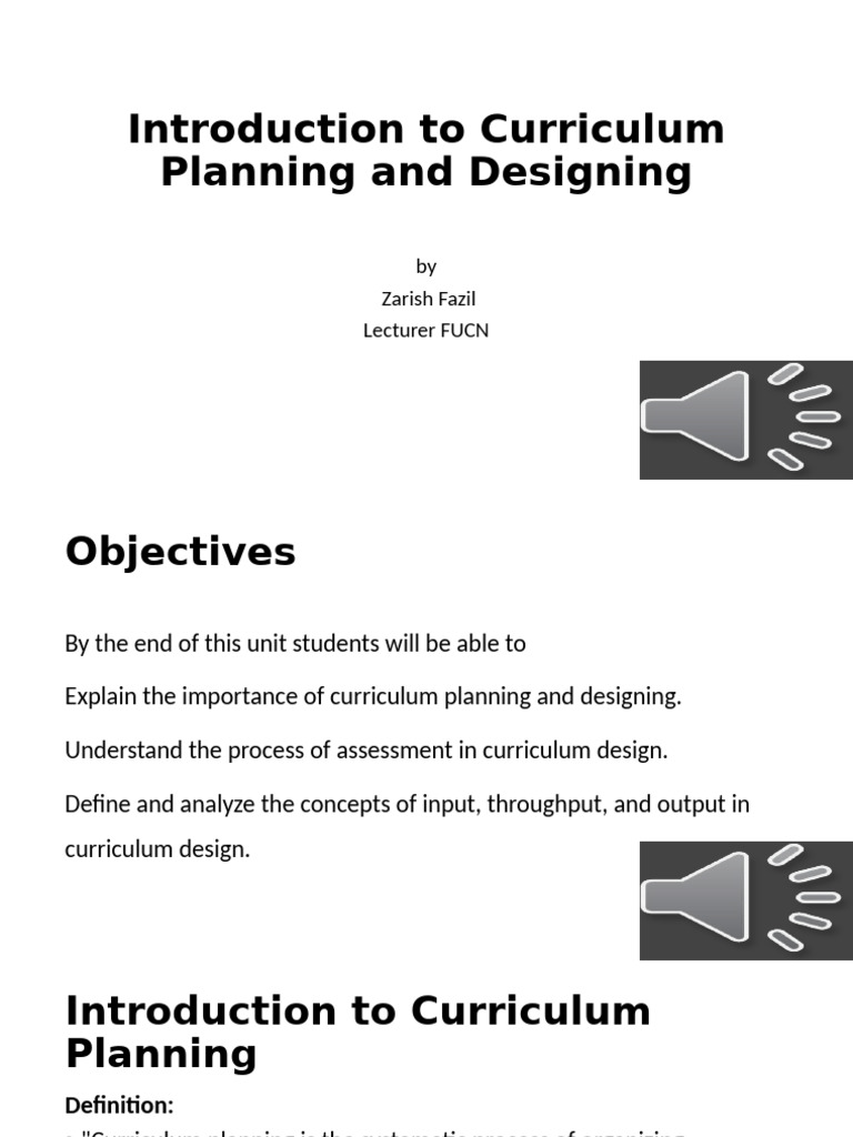 Intro To Curriculum Planning + and Designing | PDF | Educational ...