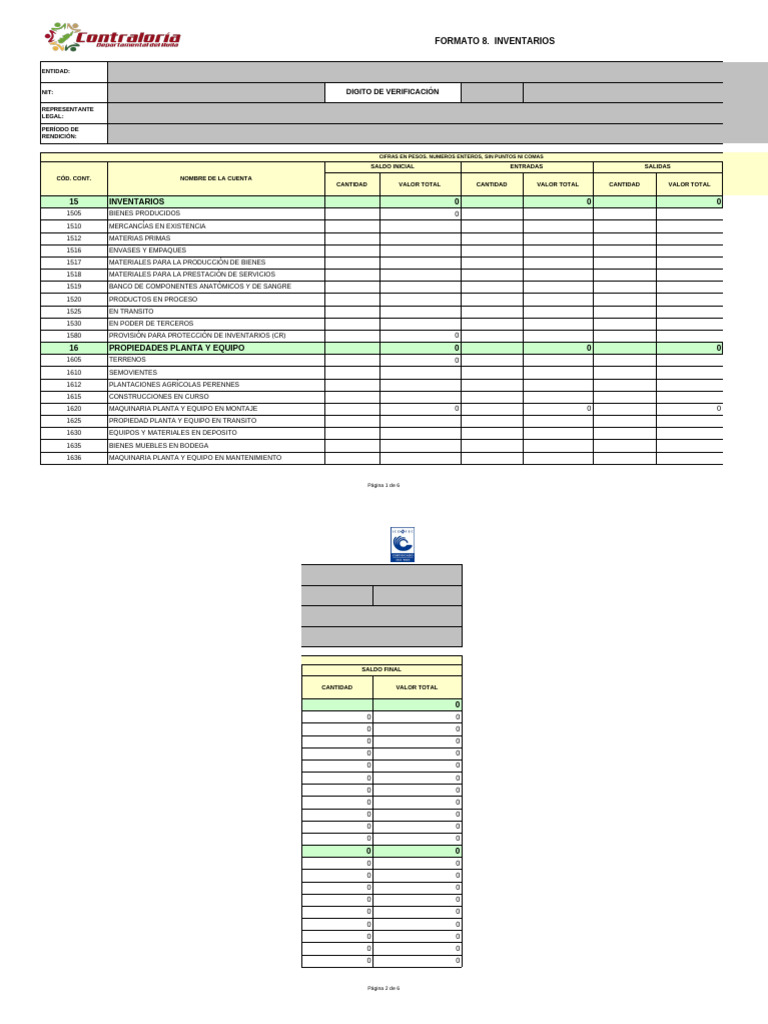 Formato 8. Inventarios-Zuxu | PDF | Informática | Tecnologías de la ...