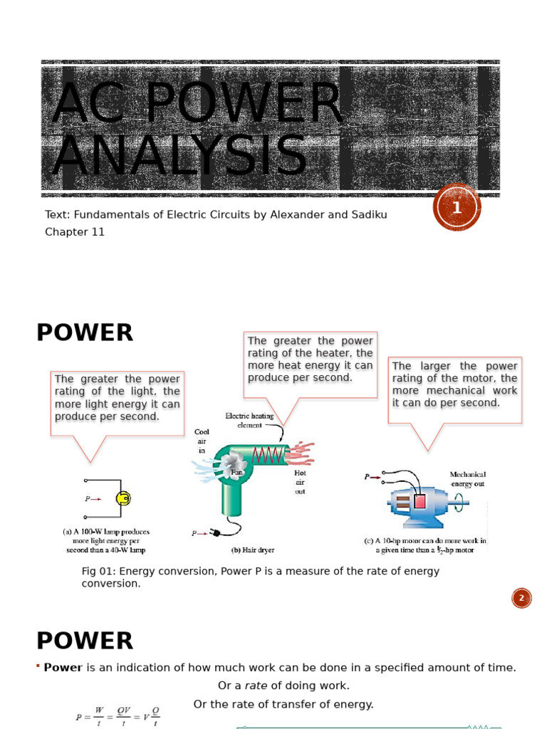 Lesson 9 - Ac Power Analysis | PDF | Ac Power | Electric Power