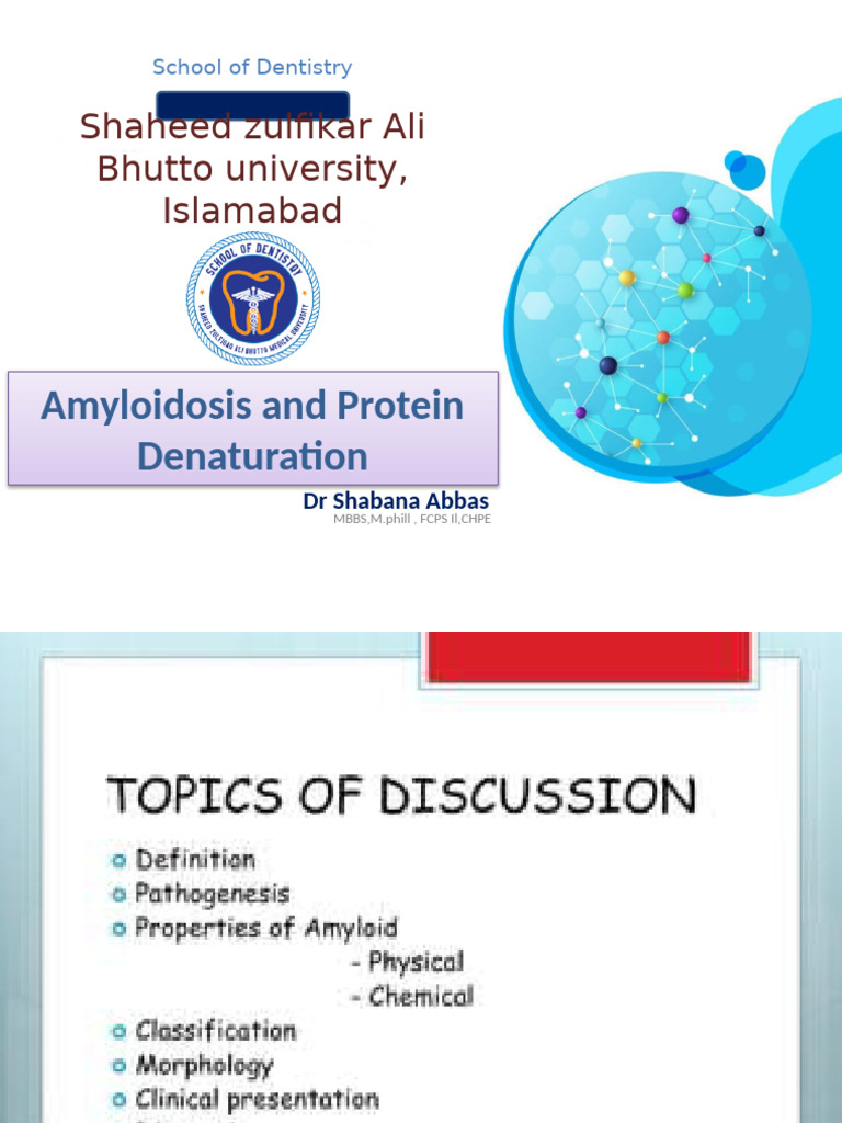 Amyliodosis and Protein Denaturation | PDF