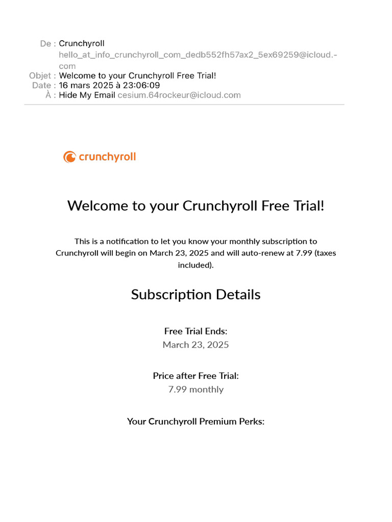 Welcome To Your Crunchyroll Free Trial! | PDF
