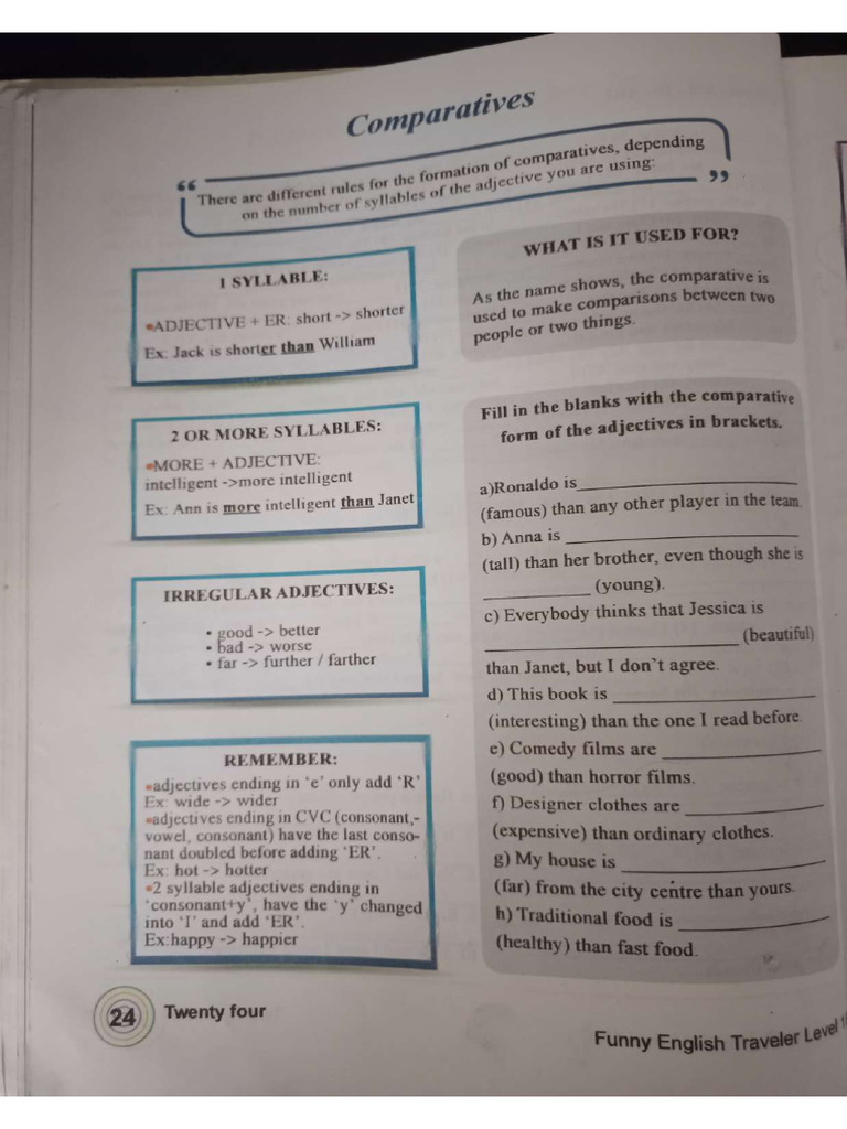 Comparative Adjectives | PDF