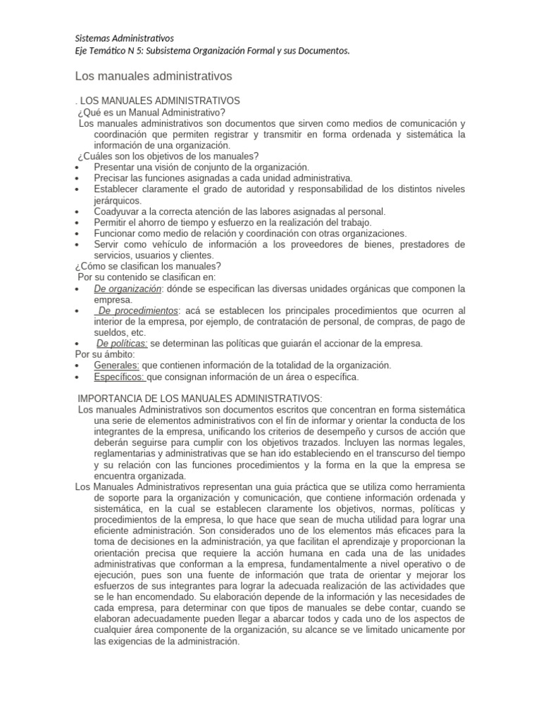 Los Manuales Administrativos | PDF | Business | Contabilidad