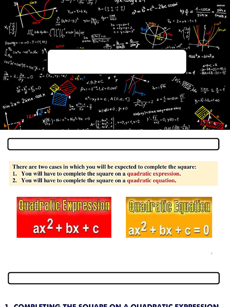 2.Completing the Square | PDF