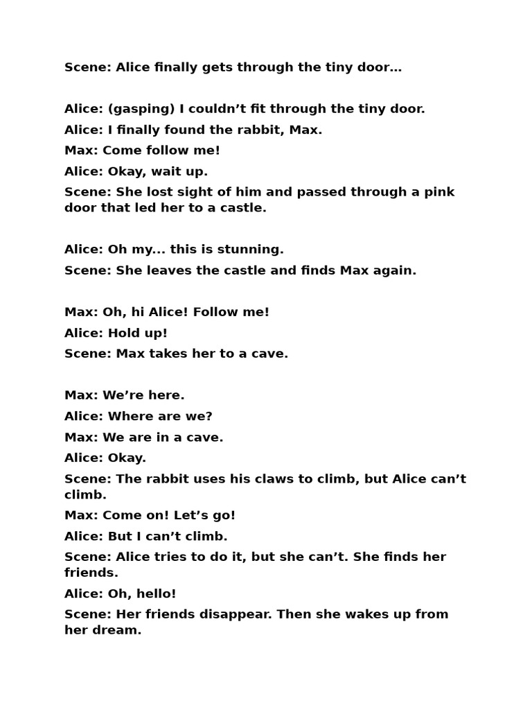 Alice's Adventure in Wonderland. | PDF