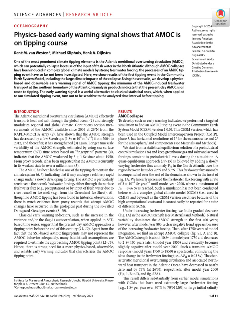 sciadv.adk1189 | PDF | General Circulation Model | Sea Surface Temperature
