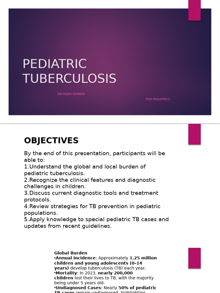 Pediatric Tuberculosis | PDF | Tuberculosis | Human Diseases And Disorders