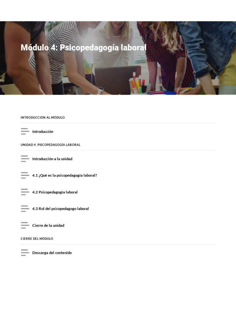 Módulo 4: Psicopedagogía Laboral: Introducción | PDF | Aprendizaje | Adultos