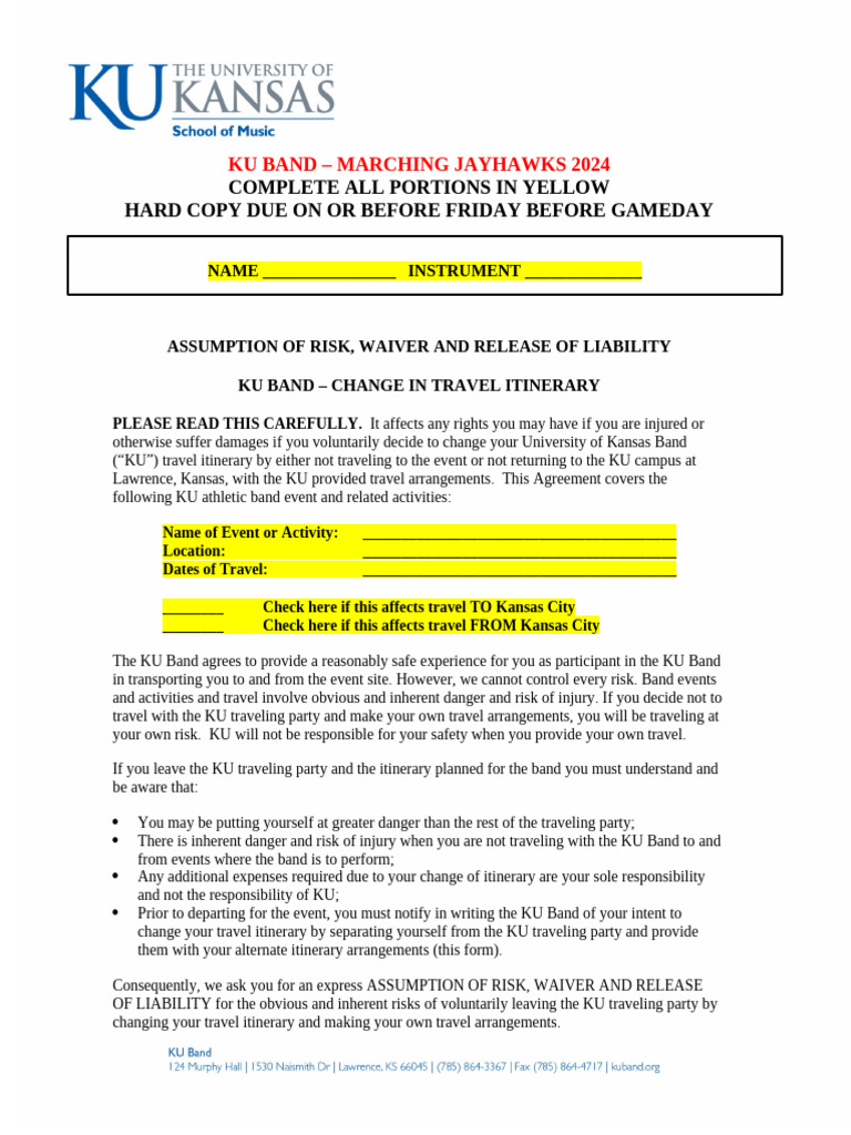 Deviation Form BLANK 2024 | PDF | Legal Liability | Business Law