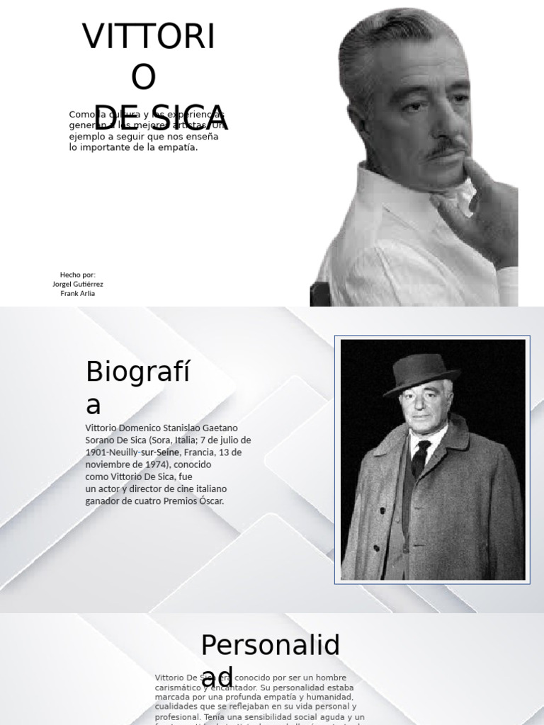 Vittorio de Sica - Historia Del Artes I - Jorgel Gutiérrez y Frank ...