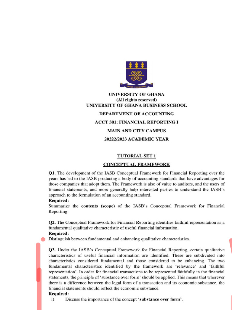 Acct 301 Tutorial Set 1 2023 - 230201 - 204853 | PDF