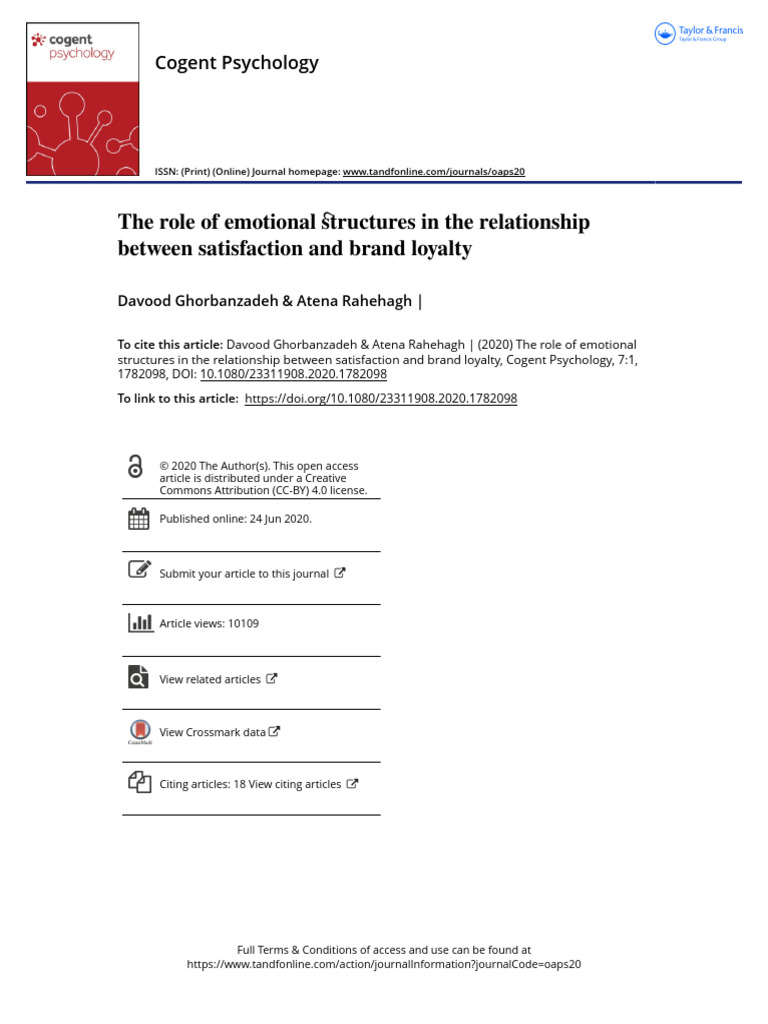 The Role of Emotional Structures in The Relationship Between ...