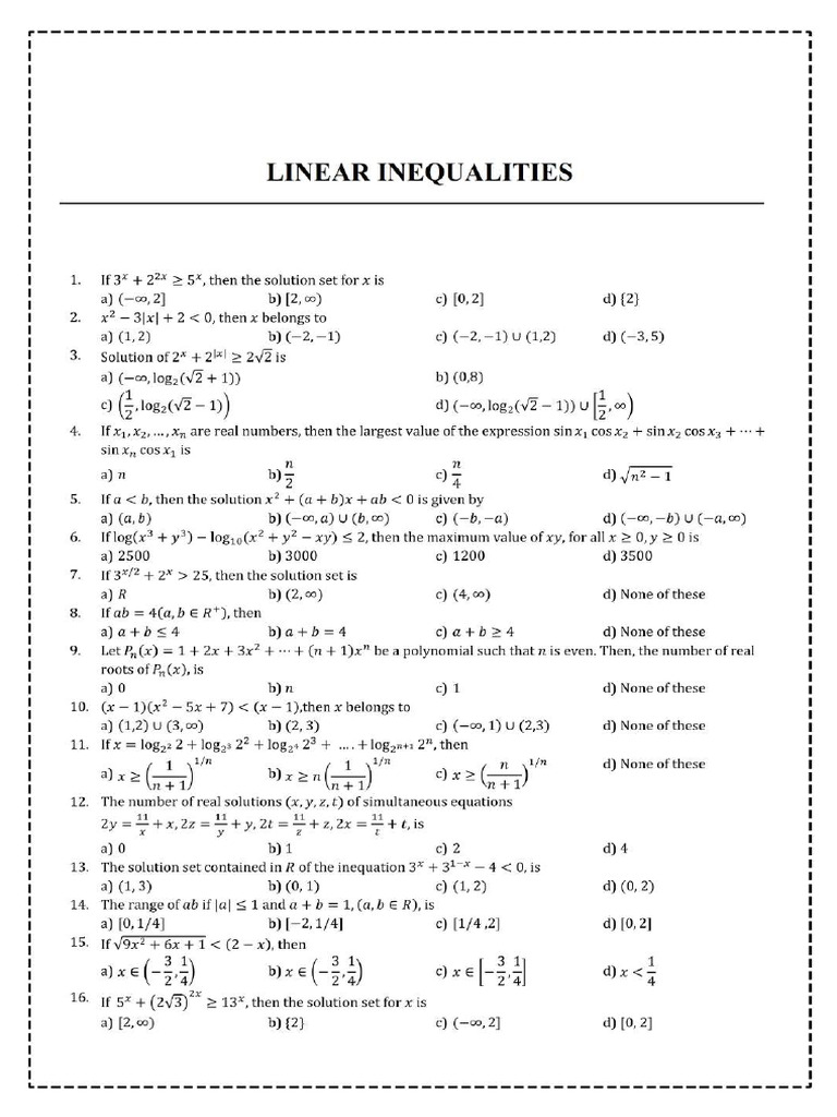 Linear Inequality | PDF