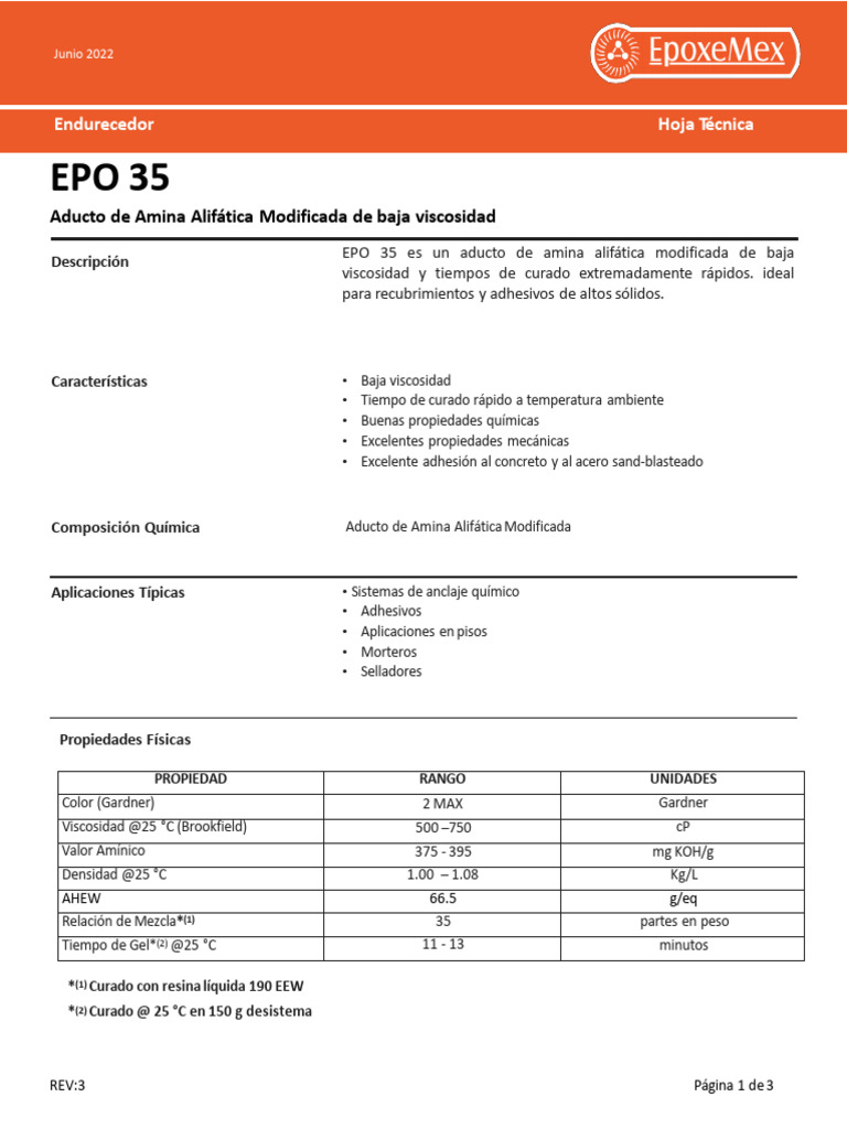 13.-Ht Epo 35 Rev 3 | PDF | Ácido | Materiales