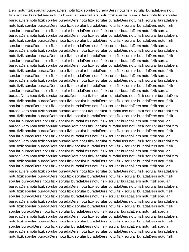 Fizik Ders Notu | PDF