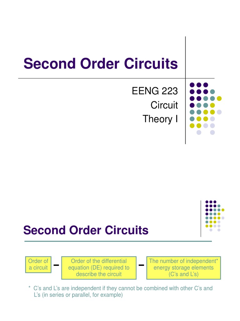 Second Order Circuit Analysis Overview | PDF | Electrical Network ...
