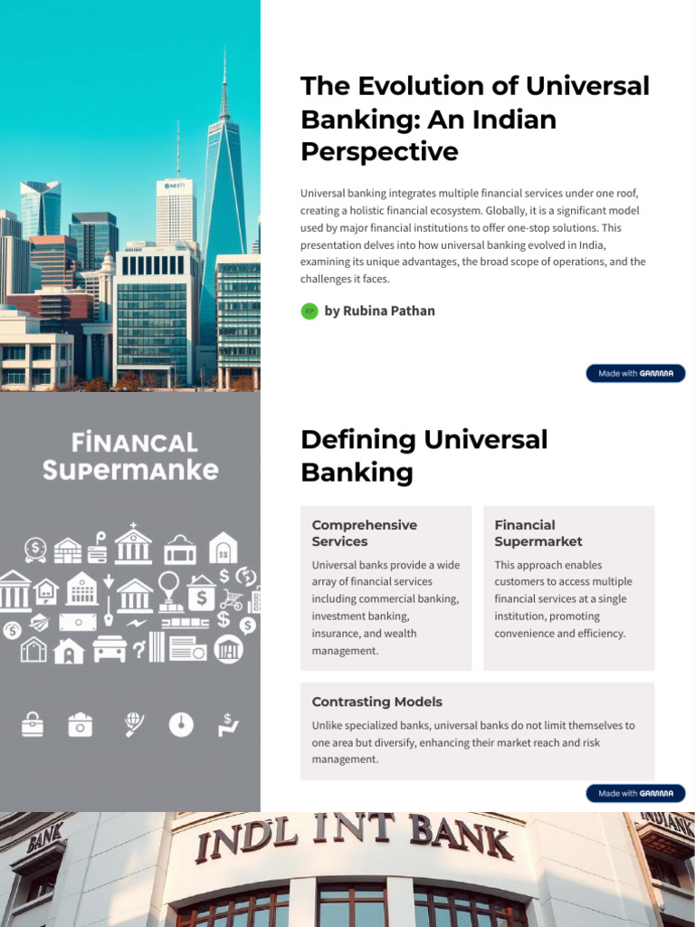 The Evolution of Universal Banking An Indian Perspective | PDF | Banks ...
