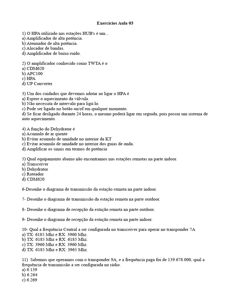 Exercicios 03 Aula 03 Geral | PDF