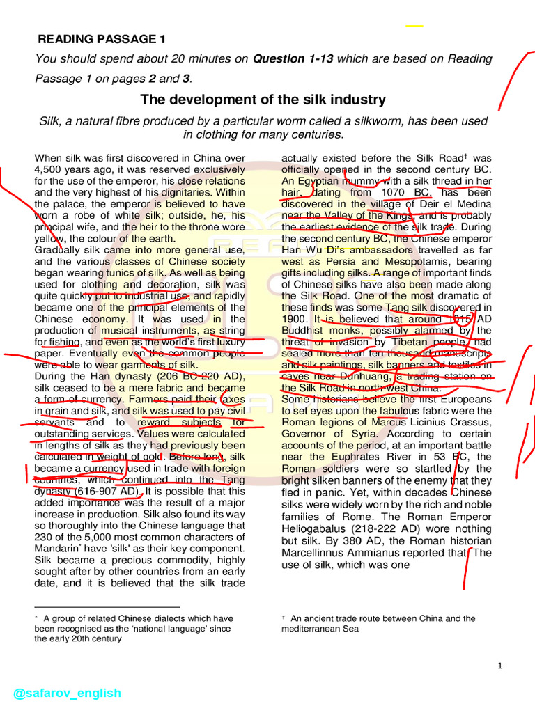 Past Exam Passages - 10 Full Reading Tests 1 | PDF
