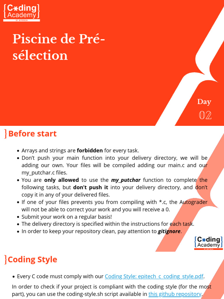 Piscine de Pré-Sélection Day02 | PDF | Software Engineering | Software