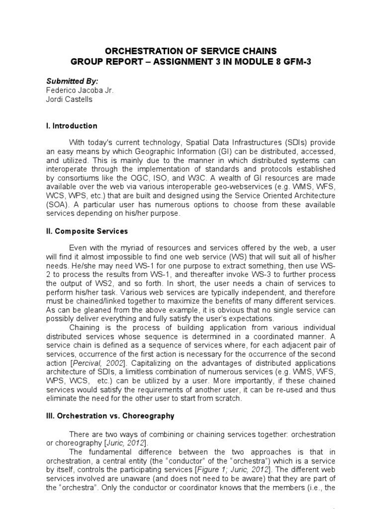 Orchestration of Service Chains Group Report - Assignment 3 in Module 8 Gfm-3 | PDF | Software ...