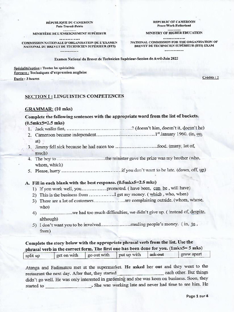 Techniques D'expression Anglaise | PDF