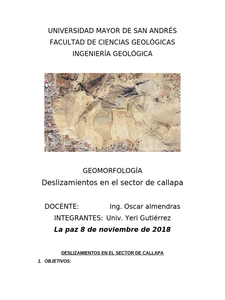 Callapa | PDF | Roca (geología) | Barro