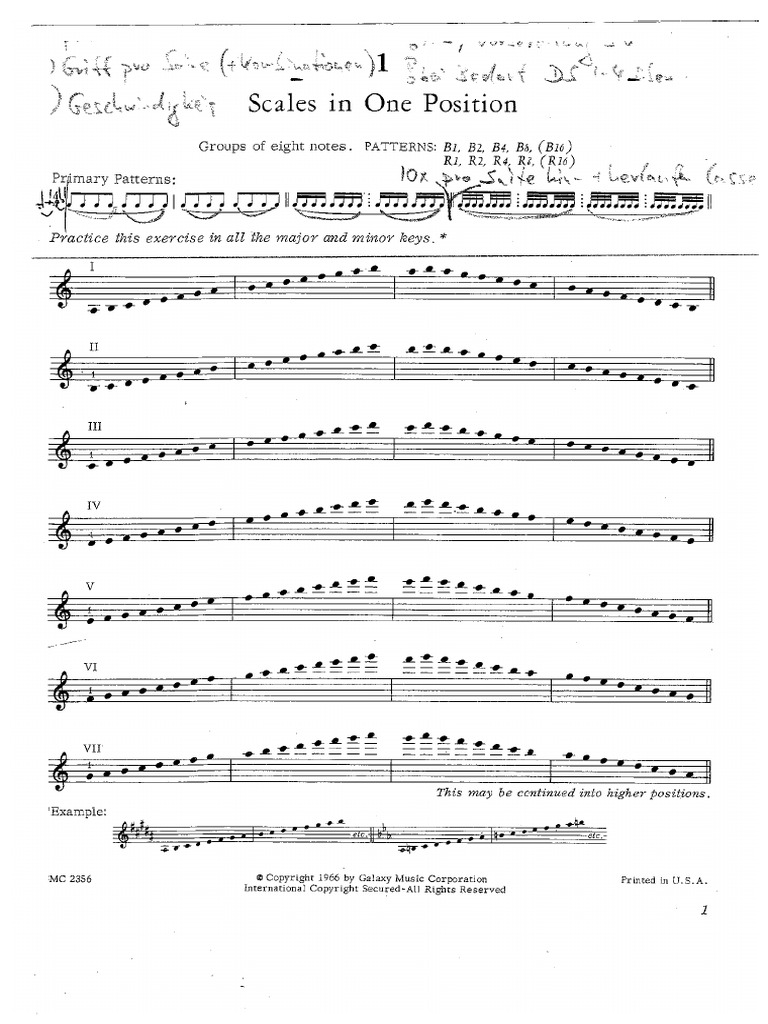 Galamian scales 1-3 | PDF