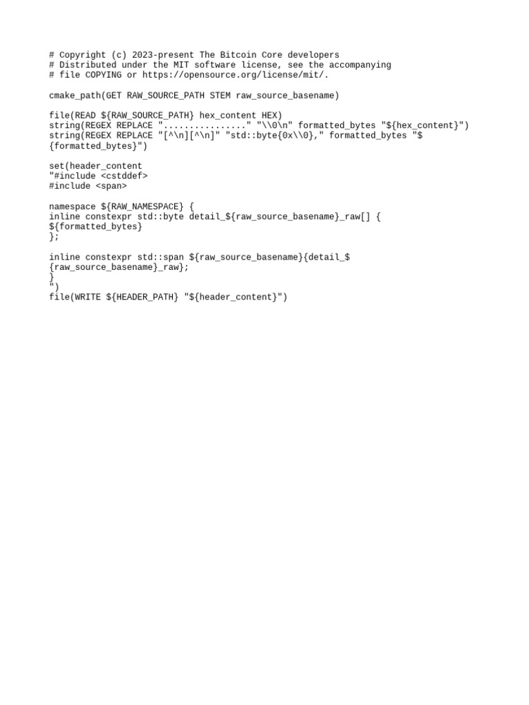 GenerateHeaderFromRaw Cmake | PDF
