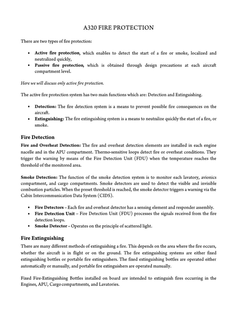 A320 Fire Protection | PDF