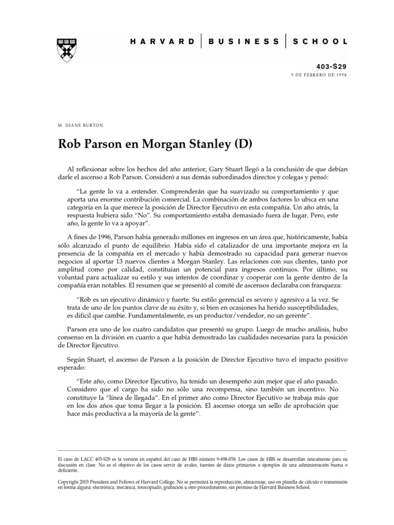 Rob Parson en Morgan Stanley (D) : 9 de Febrero de 1998 | PDF | Economias