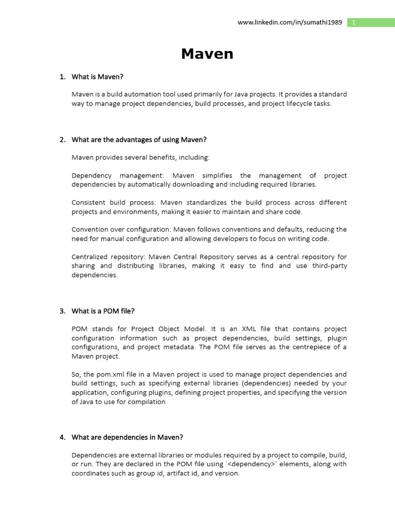 Maven Interview Questions SumathiR | PDF | Systems Architecture | Software