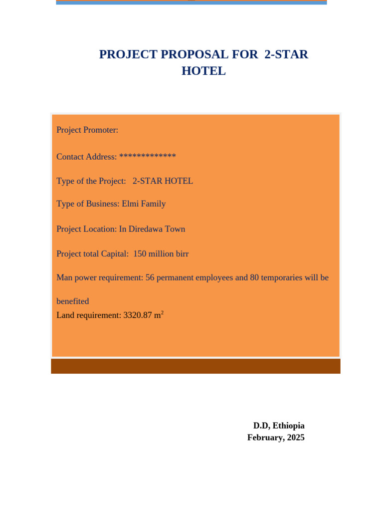 2-Strar-Hotel-Project-Proposal Maahmad | PDF | Economic Growth | Taxes