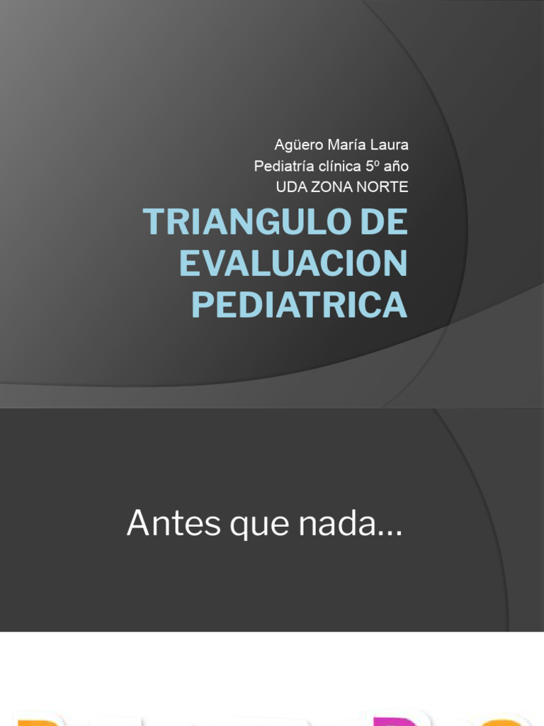 Triangulo de Evaluacion Pediatrica | PDF