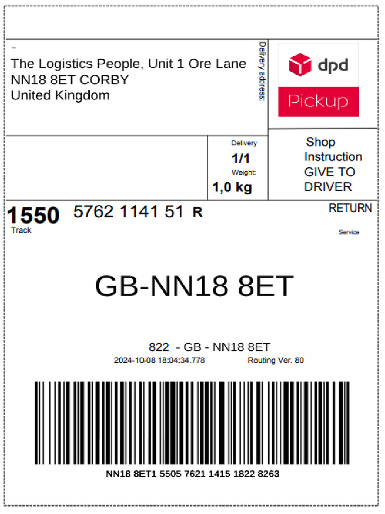 DPD Label Example | PDF