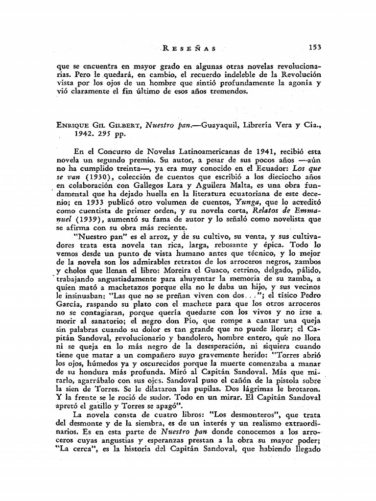 Análisis de "Nuestro Pan" de Gil Gilbert | PDF | Ecuador