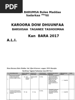 Karoora Barnoota Waggaa Bara Barnootaa 2017 | PDF