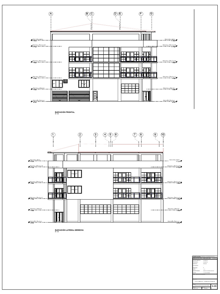 05.-Arq - Elevaciones - A0 | PDF | Alojamiento | Edificios residenciales