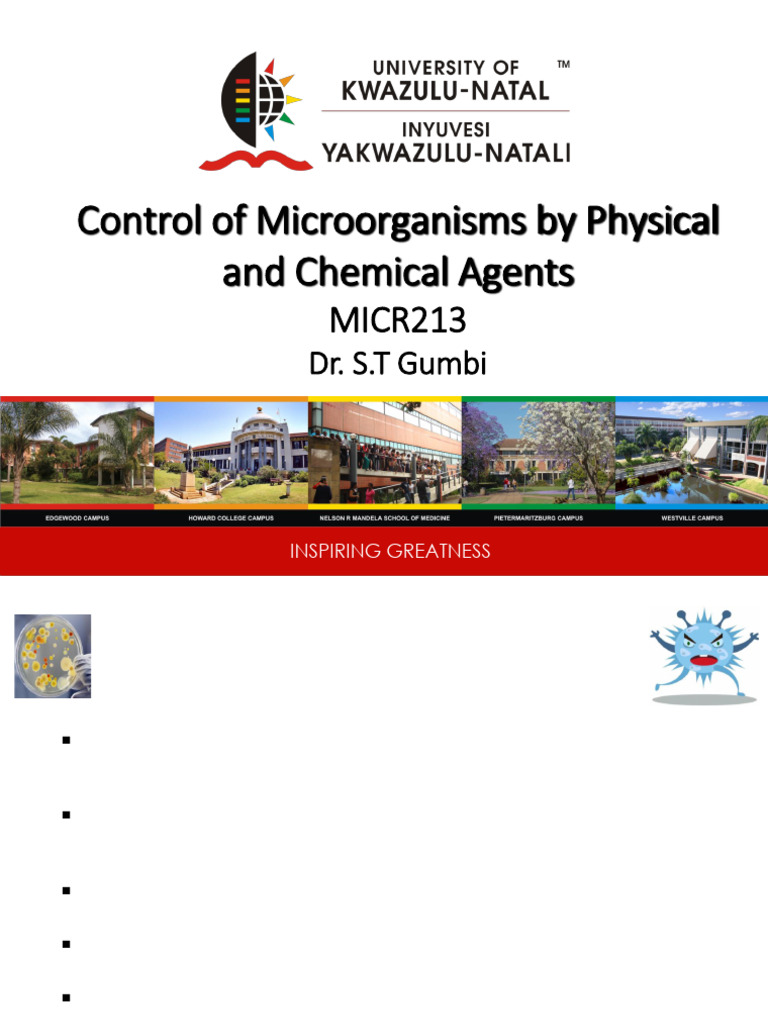 8 - Physical and Chemical Control | PDF | Disinfectant | Antimicrobial