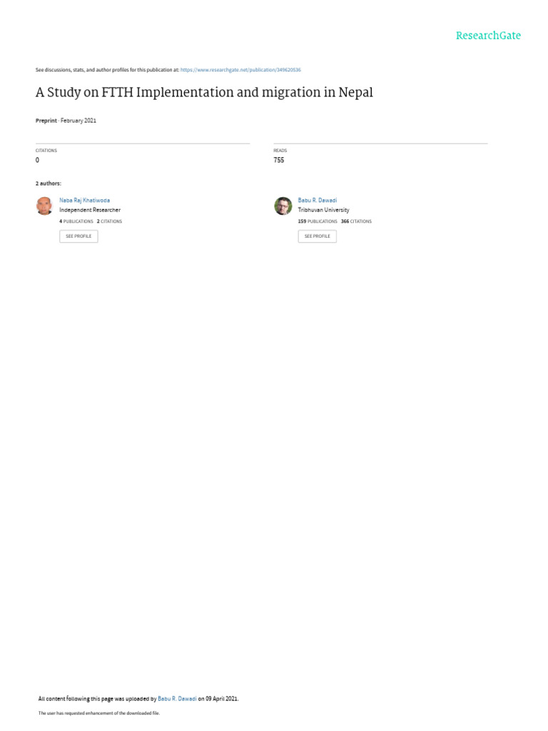 FTTH implementation and migration | PDF