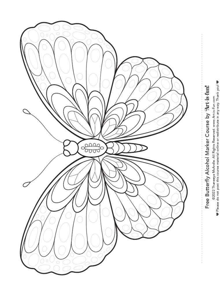 Butterfly Outline Horizontal | PDF