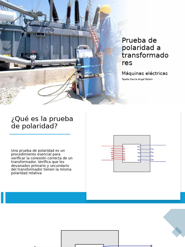 Prueba de polaridad a transformadores de distribución | PDF | Transformador | Inductor