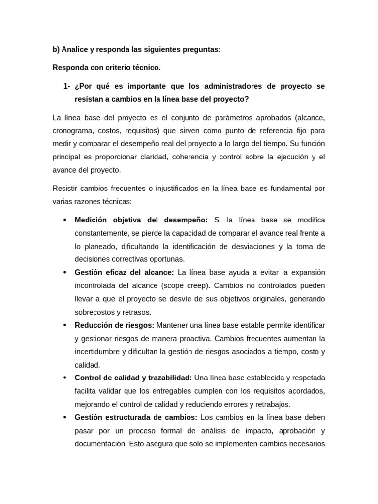 Admon de Proyectos, B) | PDF | Gestión de proyectos | Calidad (comercial)